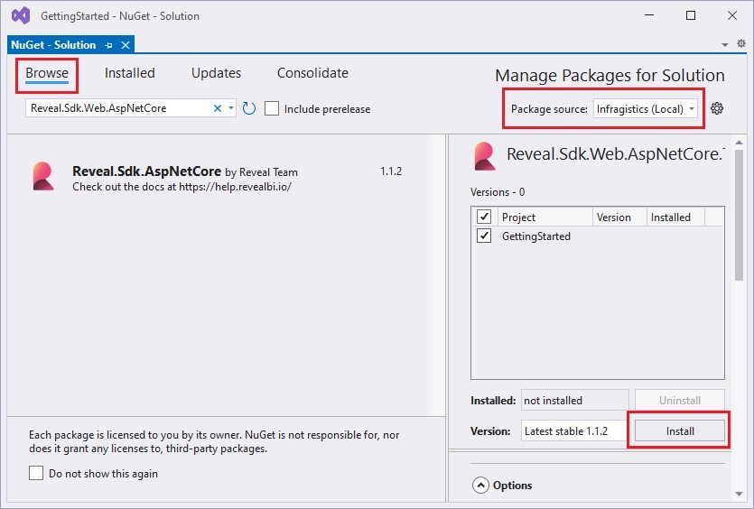 Configuring an ASP.NET Core Server | Reveal